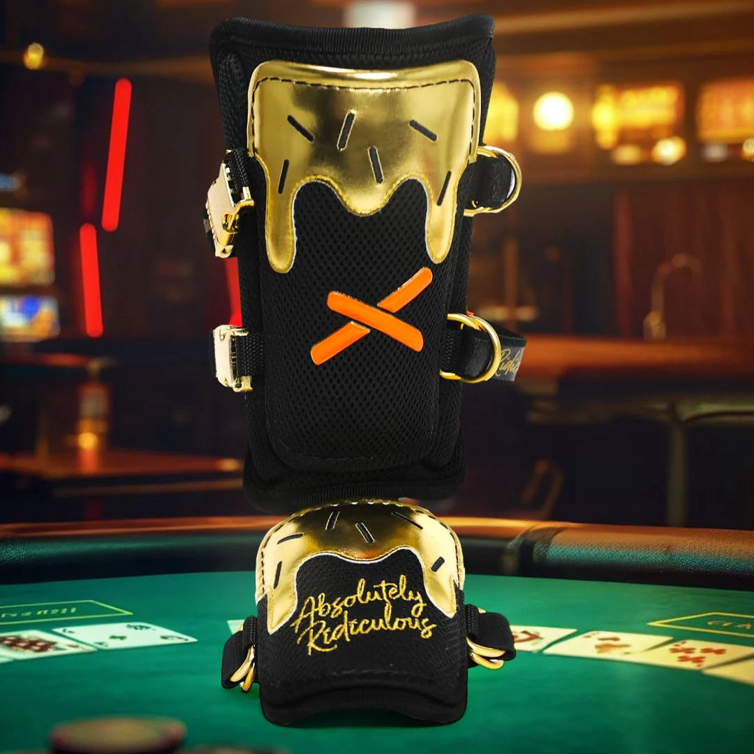 ARiA Vegas Gold Leg Guard || Absolutely Ridiculous Innovations– Ausport ...