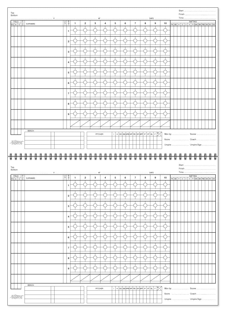 Ausport Compact Spiral Bound Scorebook– Ausport SuperStore