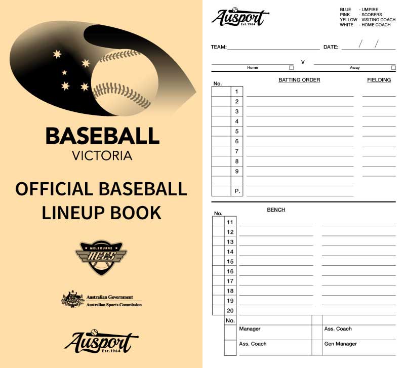 Baseball Victoria Line Up Book– Ausport SuperStore
